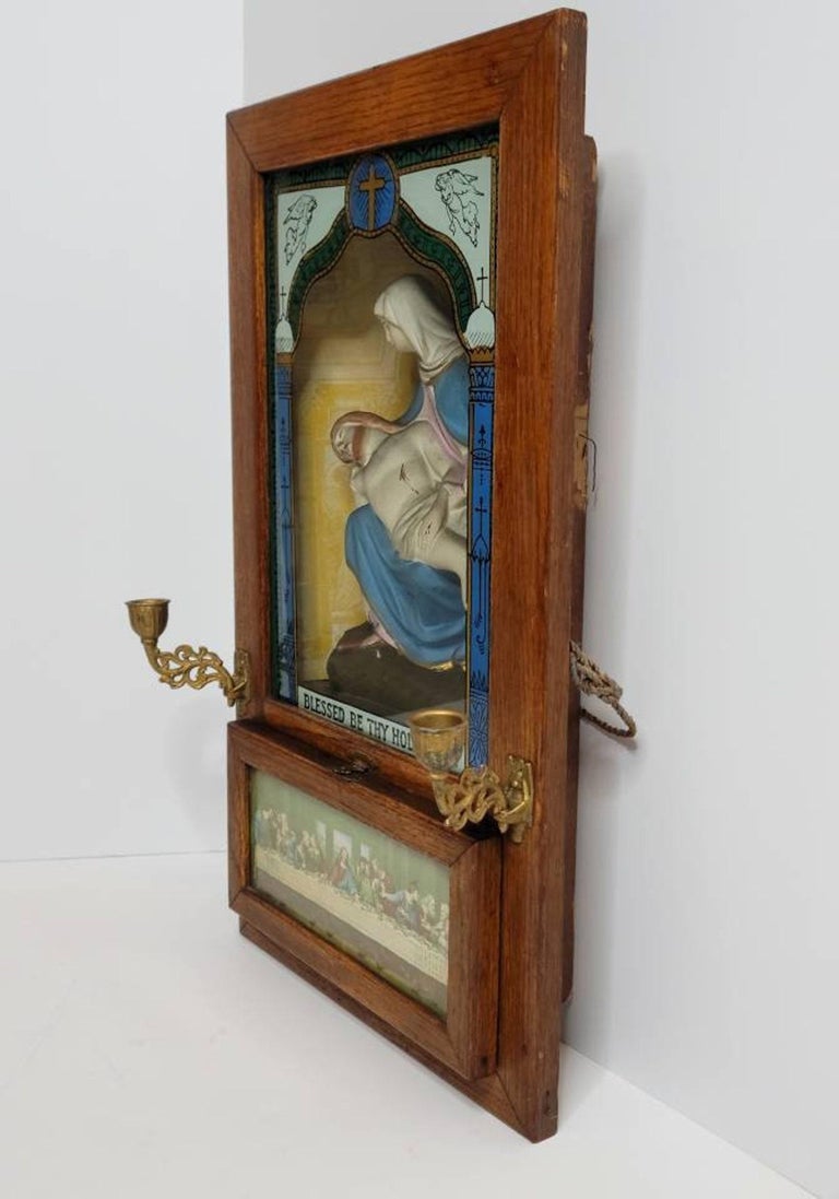 Antique Religious Catholic Eucharist Last Rites Shadow Box For Sale at ...