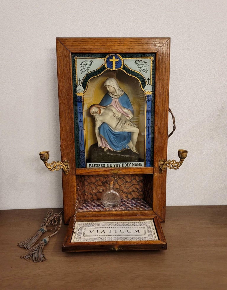 Antique Religious Catholic Eucharist Last Rites Shadow Box For Sale at ...