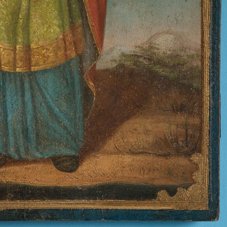 Antique Religious Icon Painting of Saint Martin on Board For Sale at ...