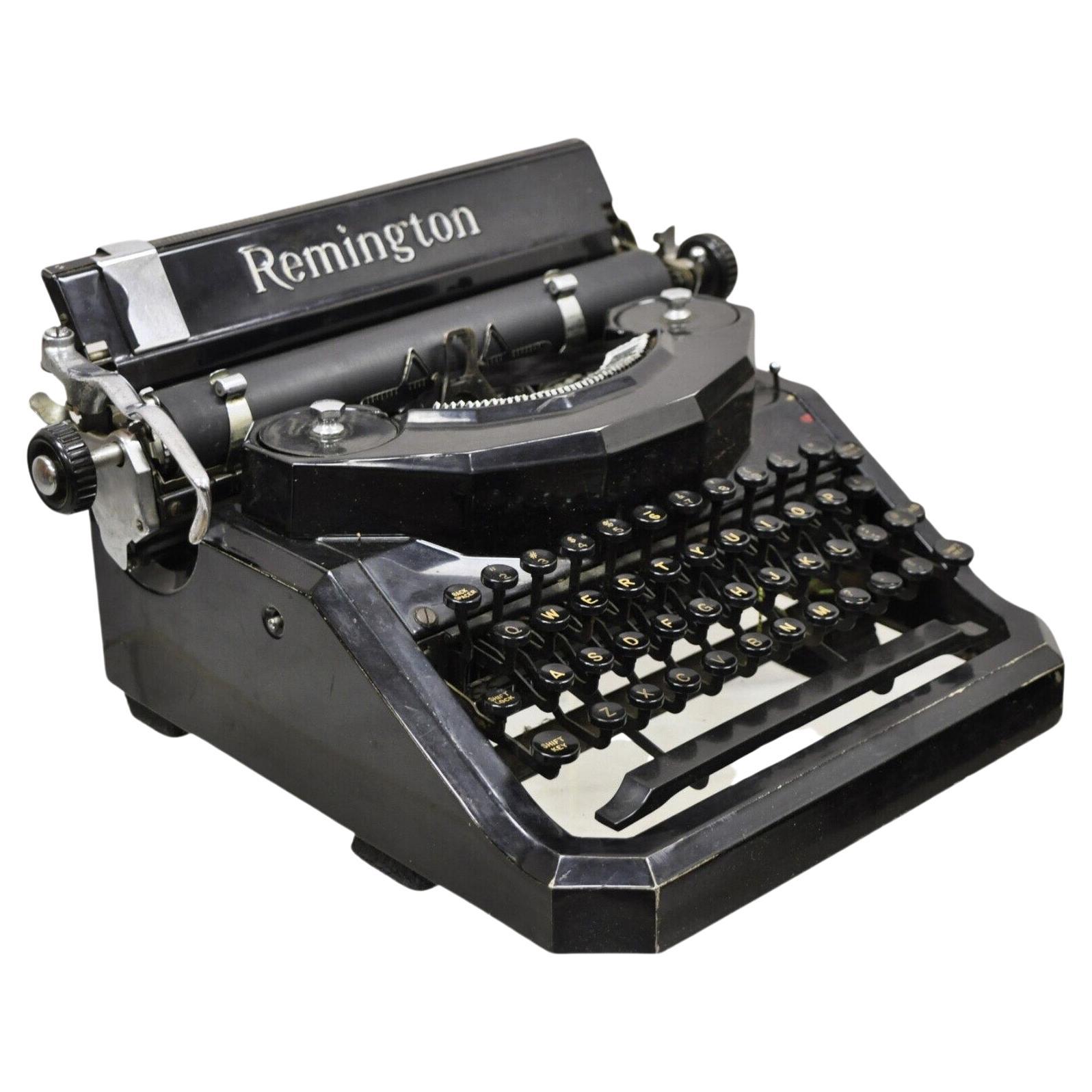 Art Deco Red Remington Rand No. 3 Streamlined Portable Typewriter with ...