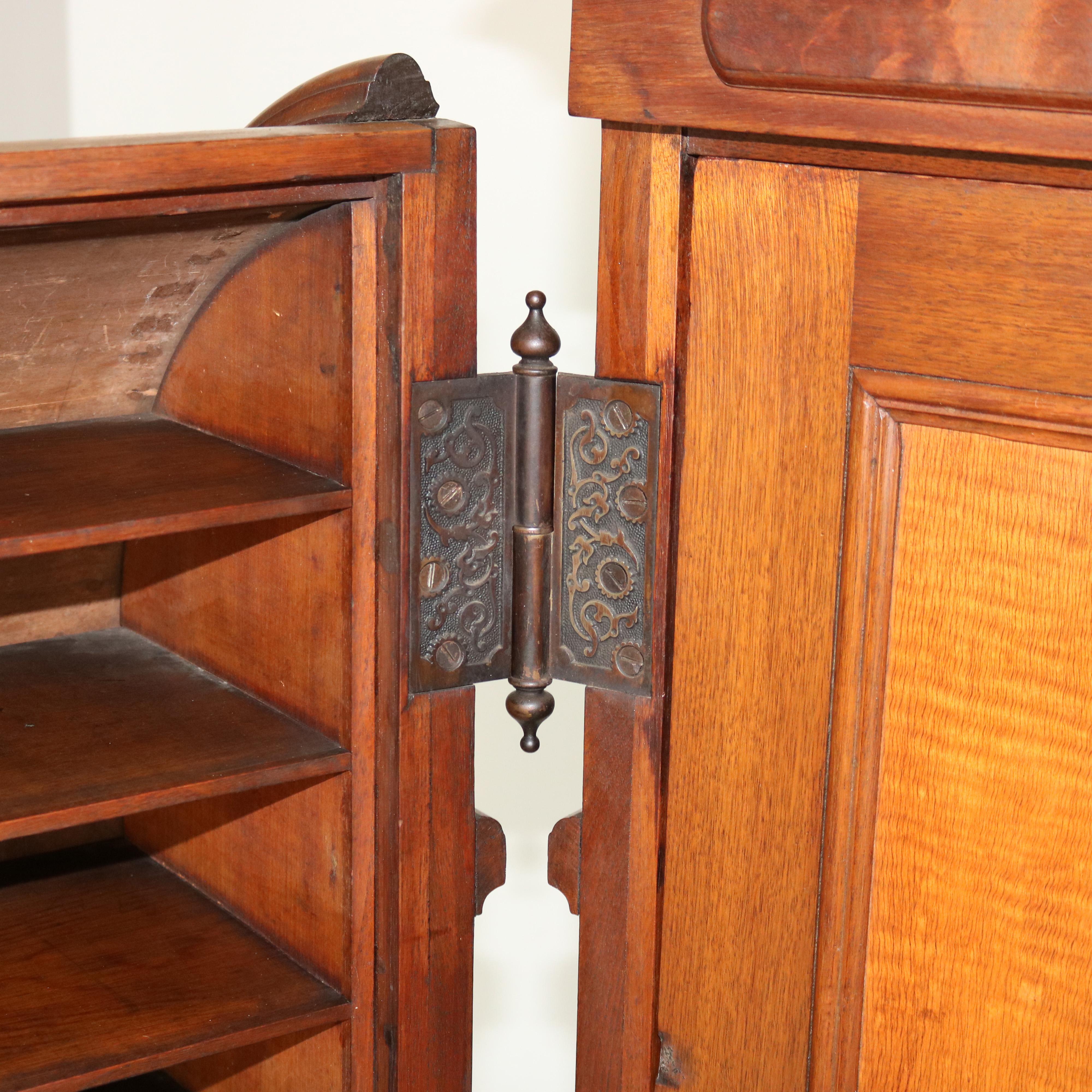 Antique Renaissance Revival Walnut and Burl Wooton Secretary Desk C1880 ...