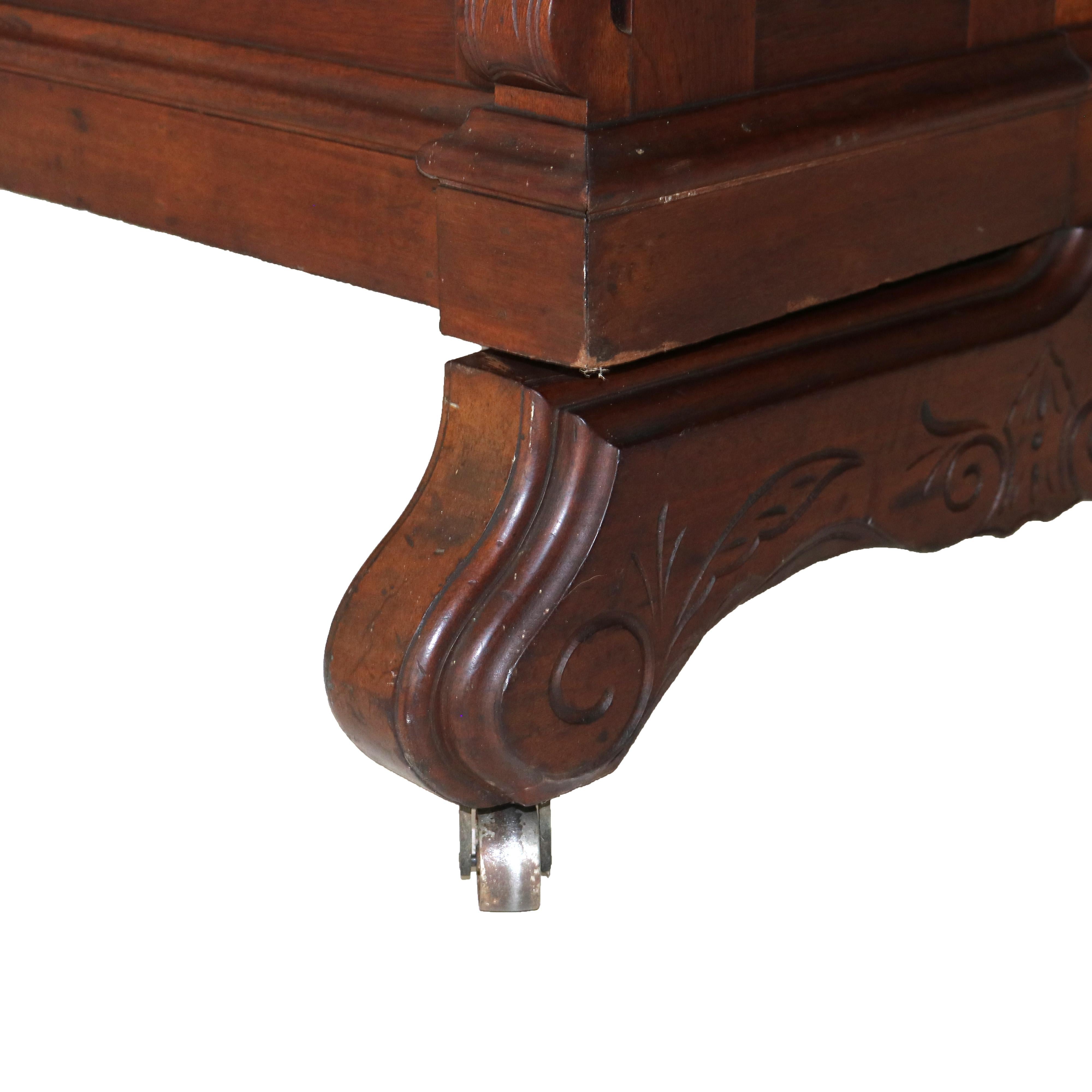 Antique Renaissance Revival Walnut and Burl Wooton Secretary Desk C1880 ...