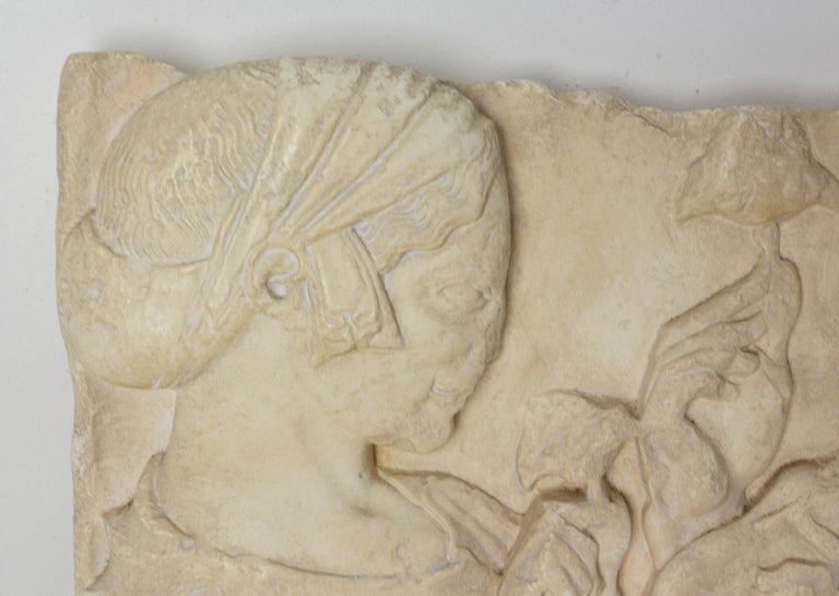 Antique Reproduction Etruscan Women and Roses Plaster Bas-Relief Louvre ...
