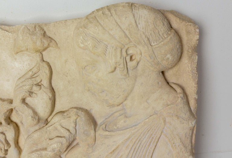 Antique Reproduction Etruscan Women and Roses Plaster Bas-Relief Louvre ...