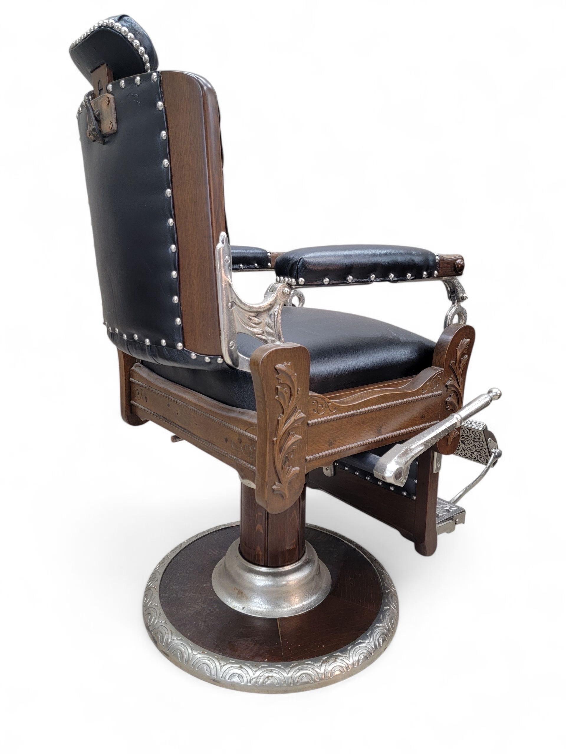 Antique Restored Koken Hydraulic Barber Chairs – Set of 3 For Sale at ...