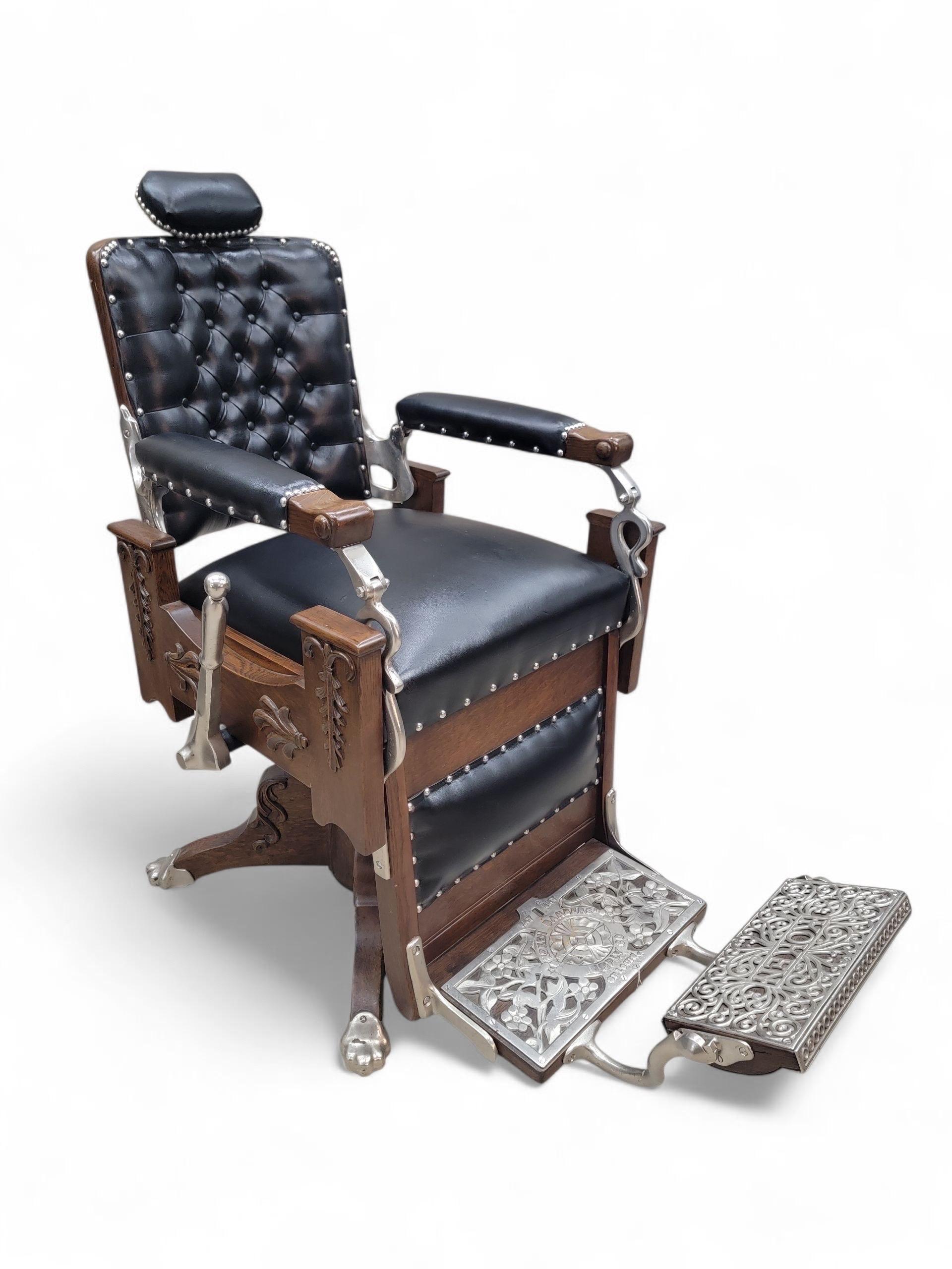 Antique Restored Koken Hydraulic Barber Chairs – Set of 3 For Sale at ...
