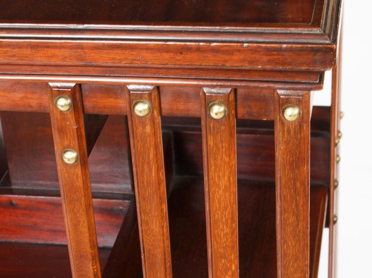 Antique Revolving Bookcase Flame Mahogany Early 20th Century at 1stDibs