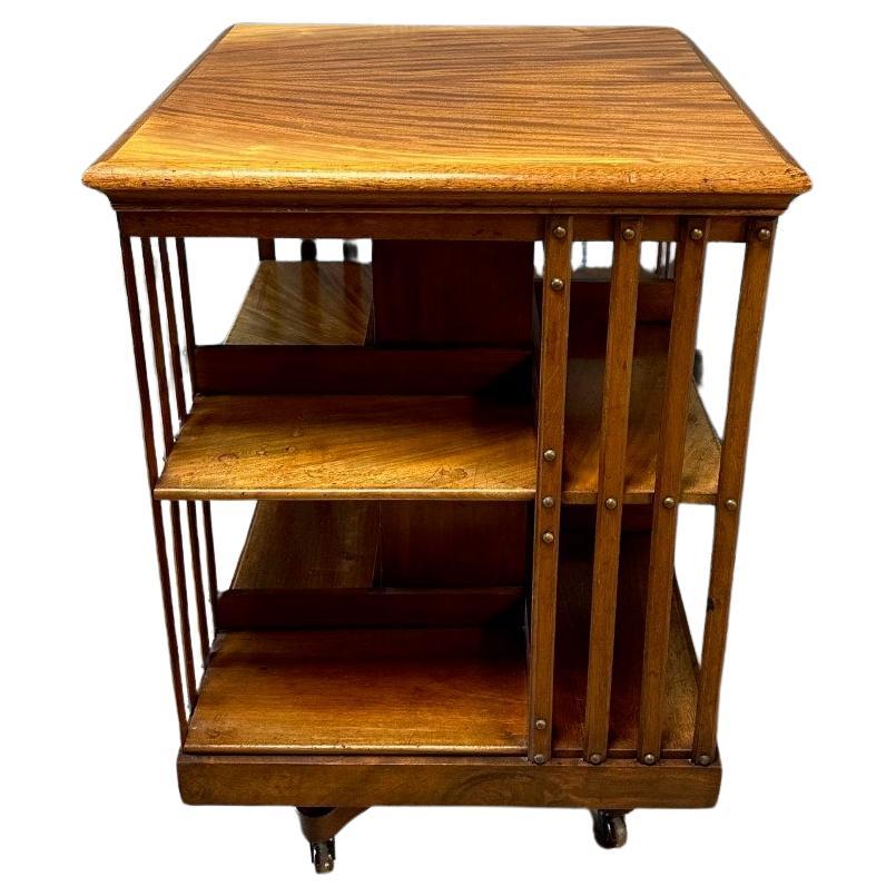 Antique Mahogany Revolving Bookcase at 1stDibs