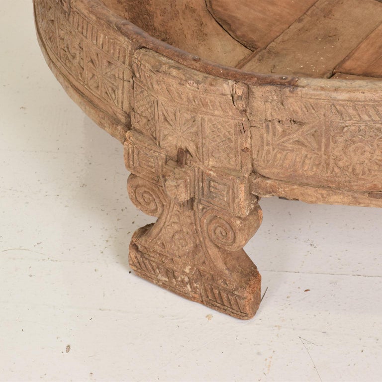 Antique Wood Planter Base for Outdoor Patio, Rice Washer Table For Sale ...