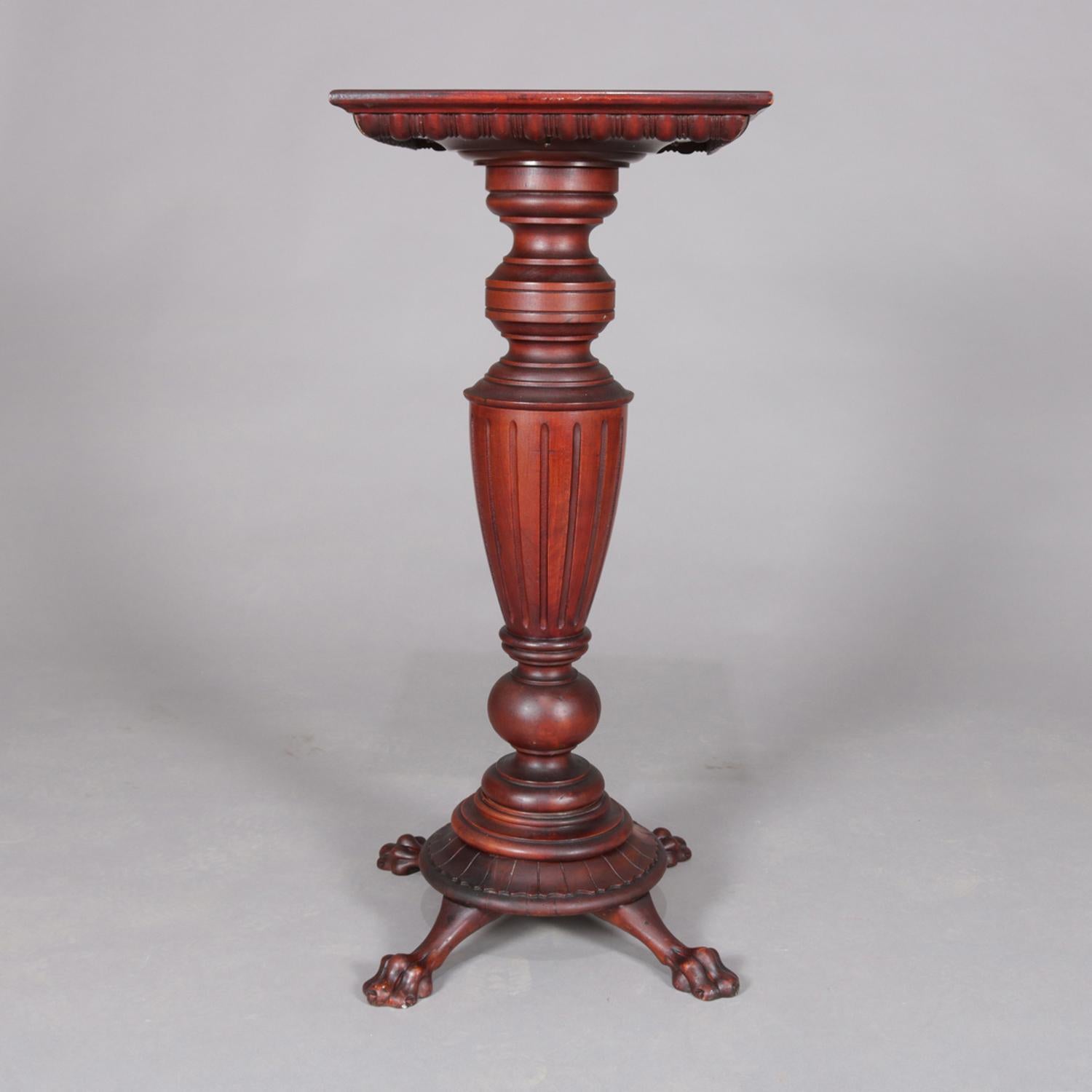 Antique R.J. Horner School Carved Mahogany Sculpture Display Pedestal ...