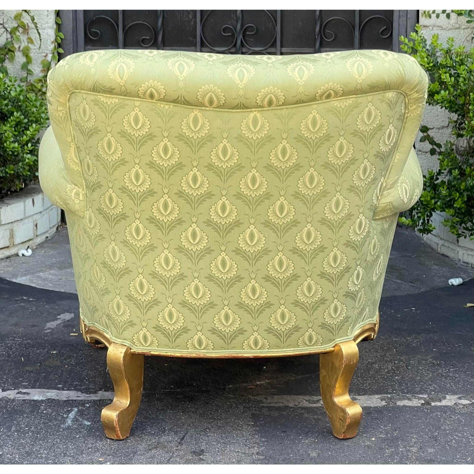 Antique Rococo Giltwood Bergere Arm Chair, C 1810 at 1stDibs