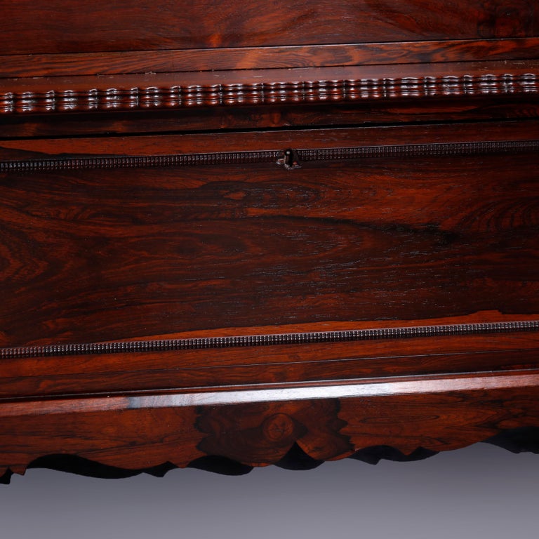 Antique Rococo Revival Rosewood Single Door Bookcase Cabinet, Circa ...