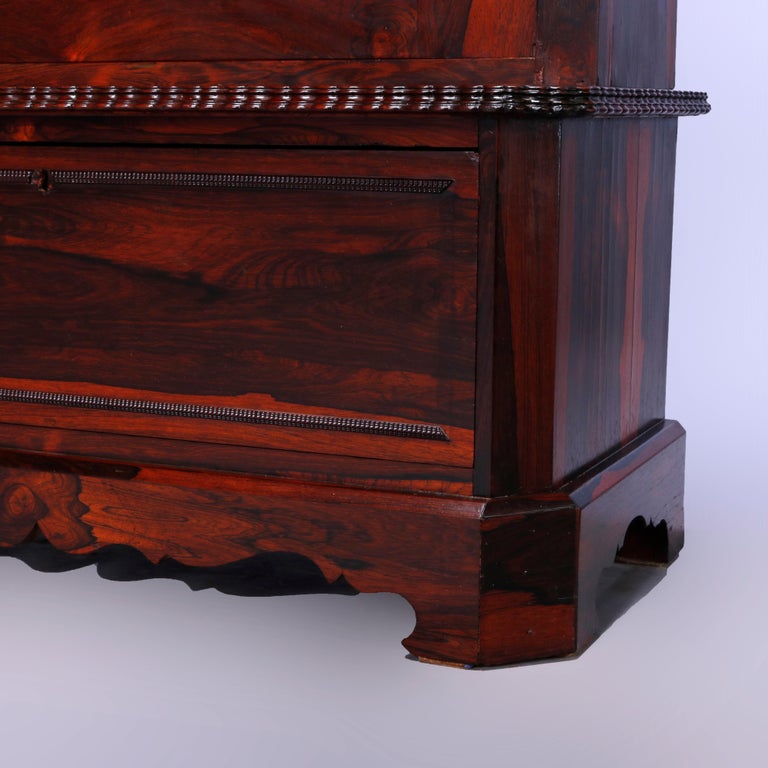 Antique Rococo Revival Rosewood Single Door Bookcase Cabinet, Circa ...