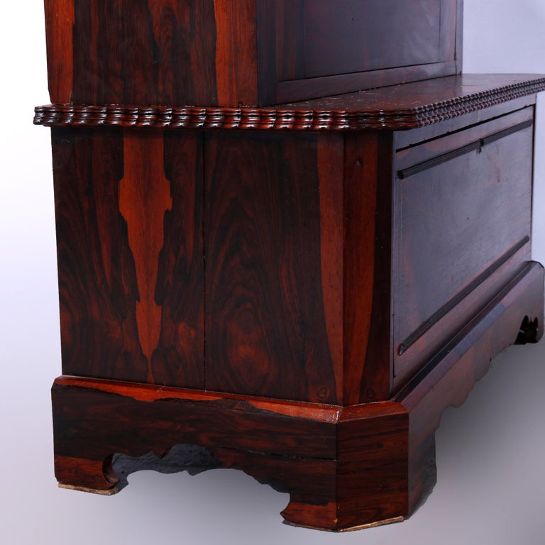 Antique Rococo Revival Rosewood Single Door Bookcase Cabinet, Circa ...