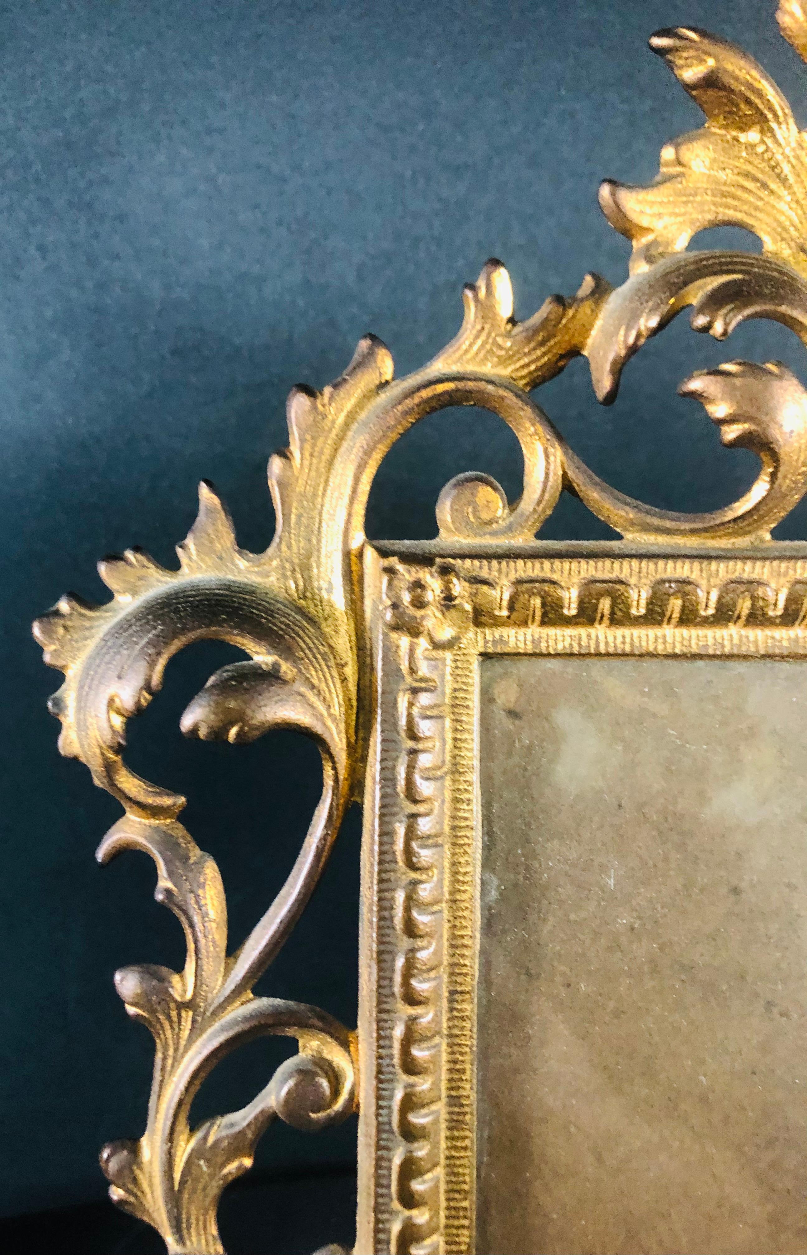 Antique Rococo Style Brass Picture Frame at 1stDibs