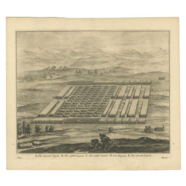 Antique Roman Battle Print of the Seventh Legion by Duncan, C.1753 For ...