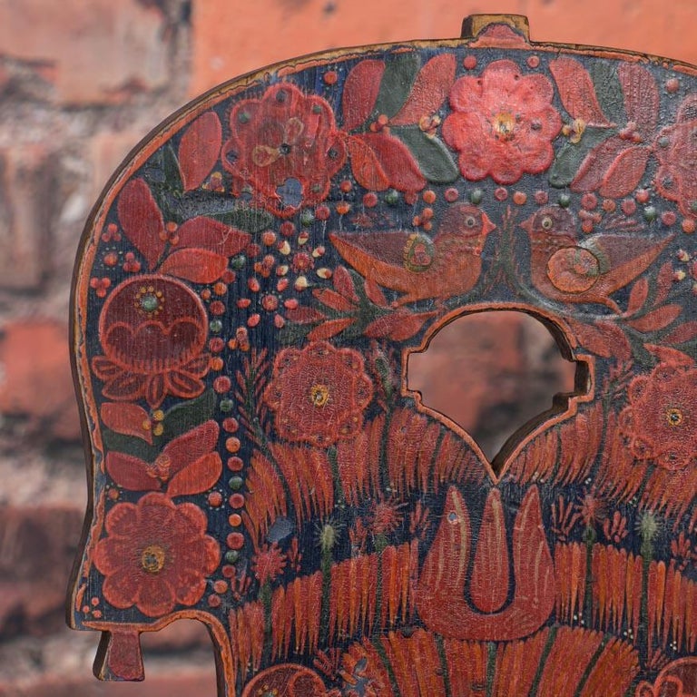 Antique Romanian Folk Art Painted Country Chair at 1stDibs | antique ...