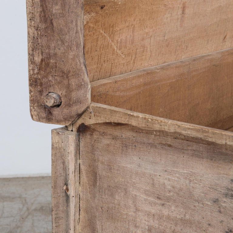 Antique Romanian Primitive Beech Trunk at 1stDibs