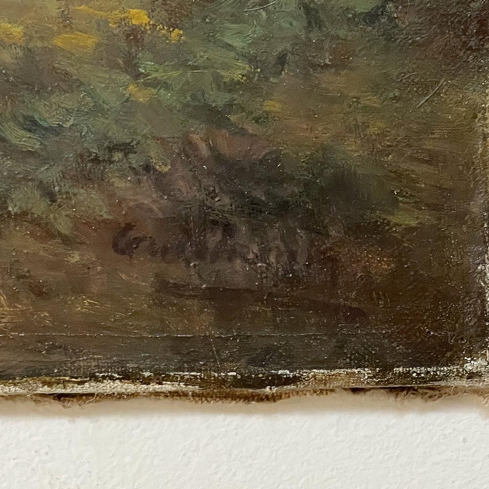 Antique Romantic Oil Painting on Canvas in the Manner of Francois ...