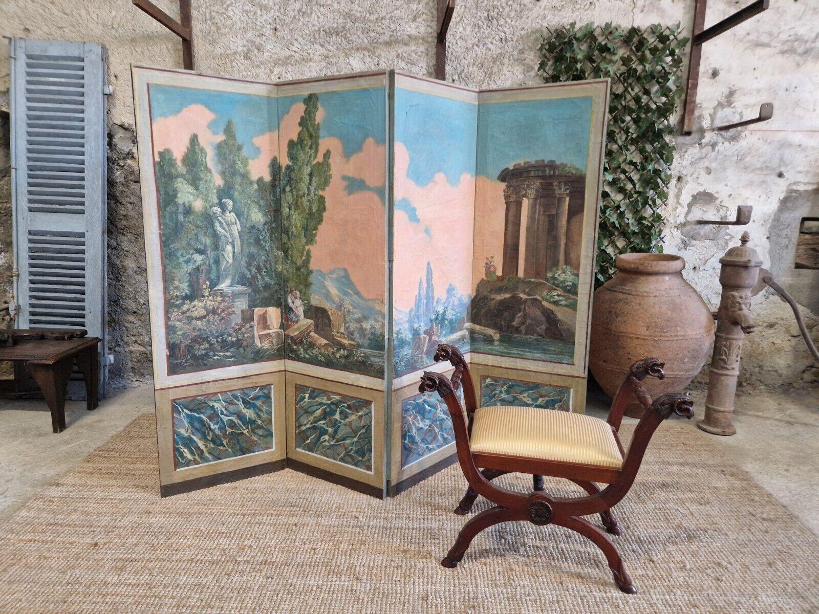 Antique Room Divider Screen Neo Classical Paravent at 1stDibs