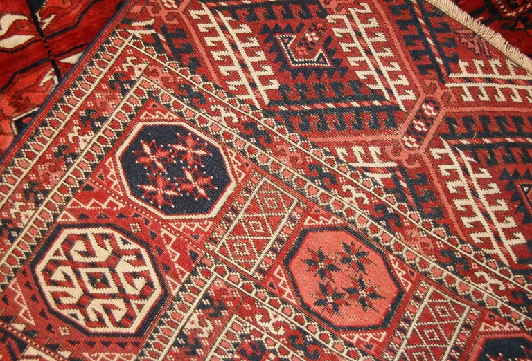 Antique Room Size Turkmen Tekke Rug. Size: 7 ft 4 in x 11 ft 6 in For ...