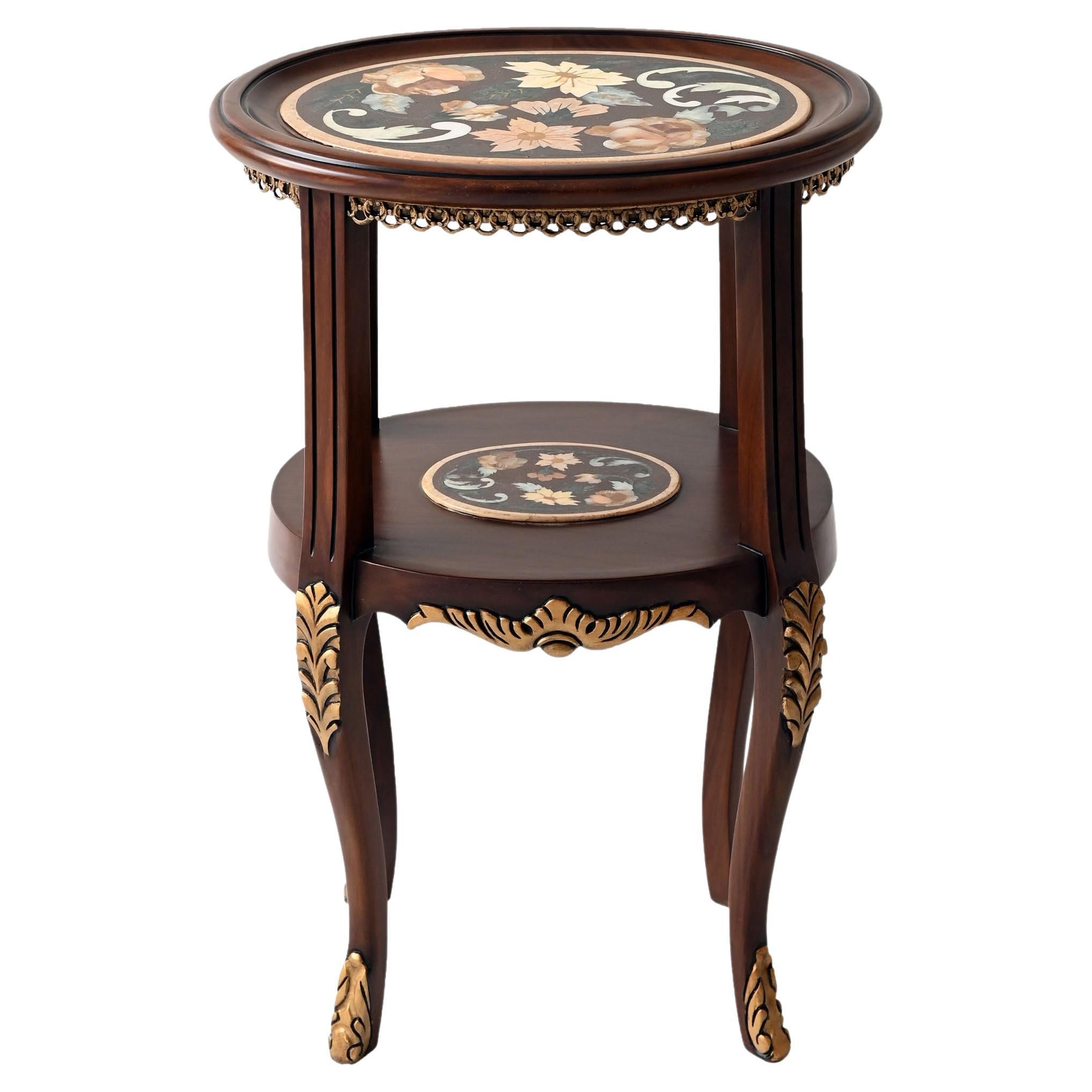 Ultra Marble and Rose Gold Accent Table at 1stDibs