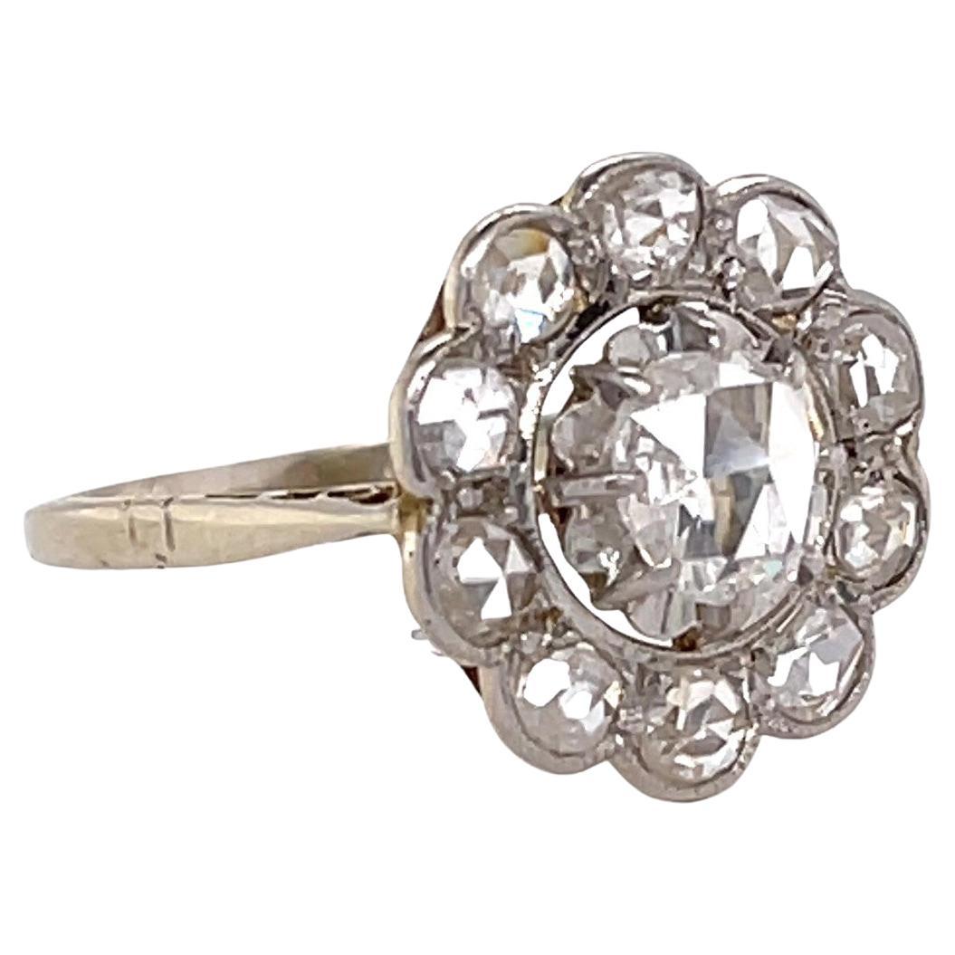 Antique Georgian Rose Cut Diamond Flower Cluster Ring at 1stDibs ...