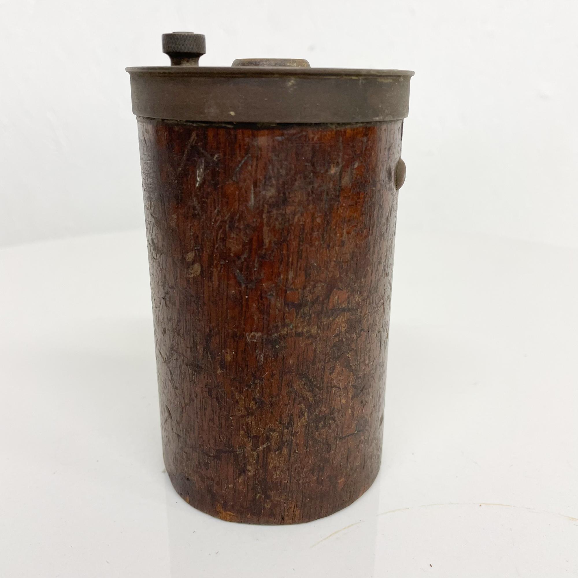 Antique Round Carpenter's Case for Drill Bits Storage Holder in Wood ...