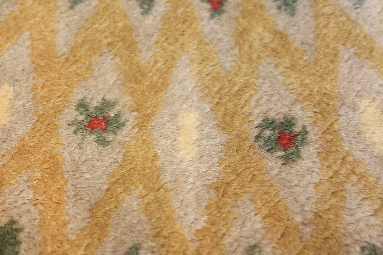 Antique Round French Art Deco Rug by Leleu. Size: 13 ft x 13 ft at ...