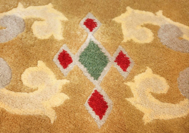 Antique Round French Art Deco Rug by Leleu. Size: 13 ft x 13 ft at ...