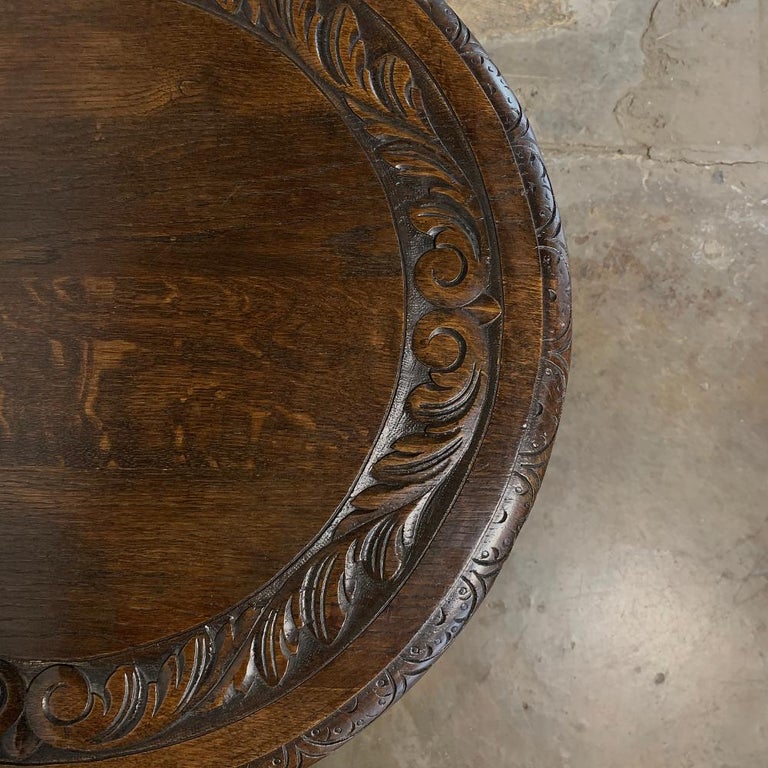 Antique Round Renaissance End Table at 1stDibs