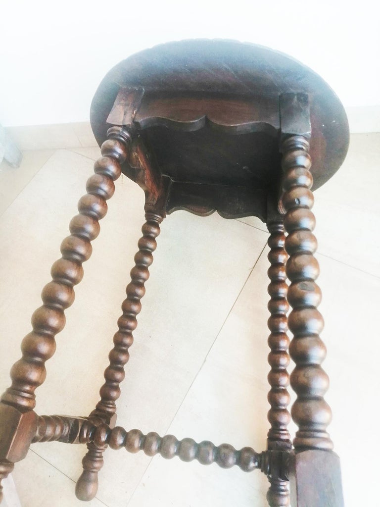 Antique Round Side Table Bobbin Turned Legs at 1stDibs | bobbin legs ...