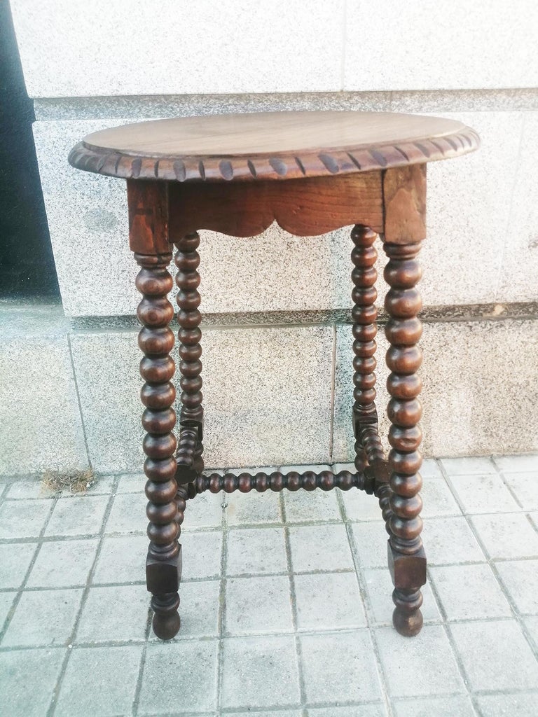 Antique Round Side Table Bobbin Turned Legs at 1stDibs | bobbin legs ...