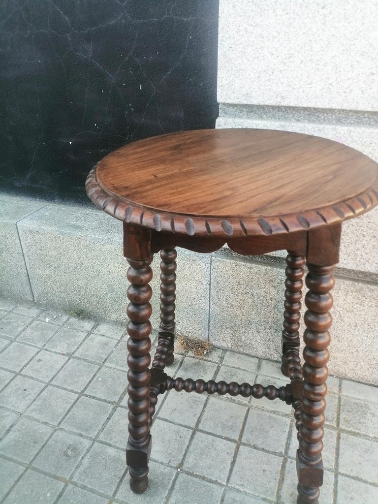 Antique Round Side Table Bobbin Turned Legs at 1stDibs | bobbin legs ...