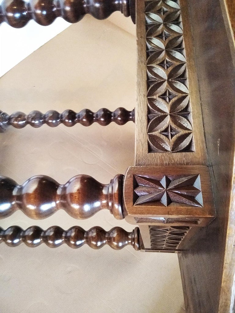 Octagonal Side Table Bobbin Turned Legs at 1stDibs