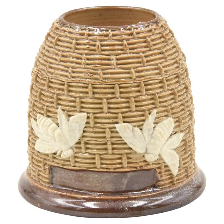 Antique Royal Doulton Lambeth Beehive Bee Match Holder Striker at 1stDibs
