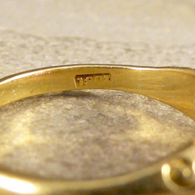 Antique Ruby and Diamond Boat Ring in 18ct Yellow Gold at 1stDibs