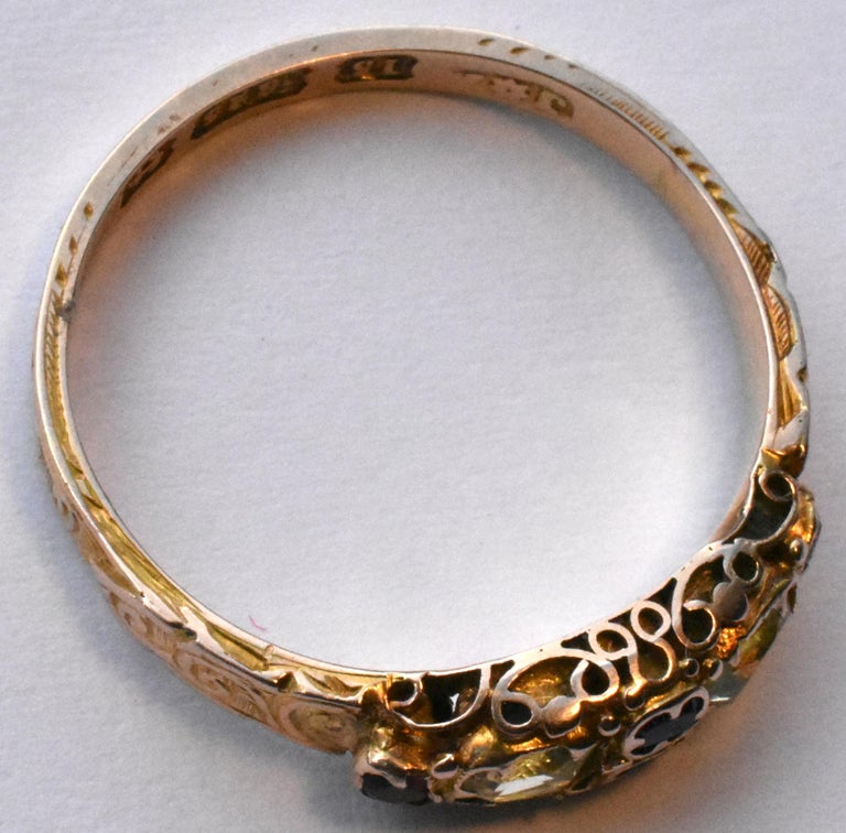 Antique Ruby and Chrysoberyl 15K Gold Ring at 1stDibs