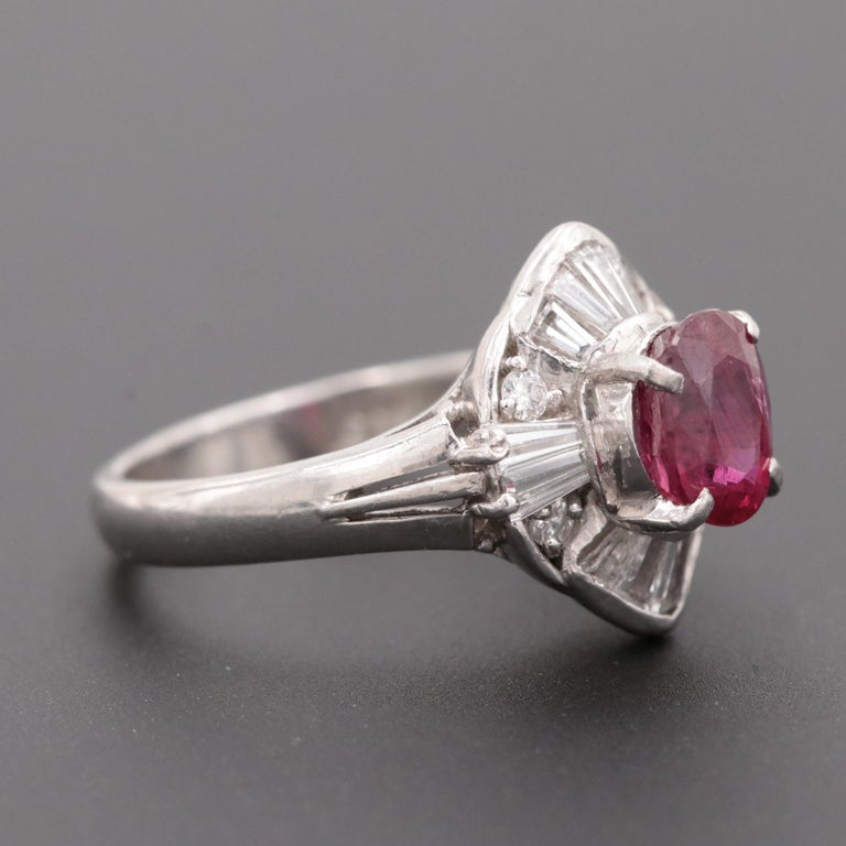 Customizable Antique Ruby Diamond Engagement Ring, Victorian Ruby and ...