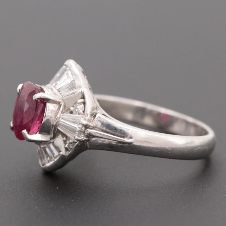 Customizable Antique Ruby Diamond Engagement Ring, Victorian Ruby and Diamond Wedding Gold Ring ...