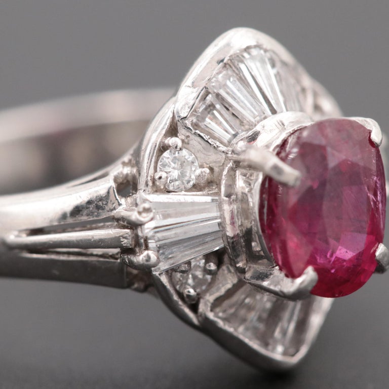 Customizable Antique Ruby Diamond Engagement Ring, Victorian Ruby and ...