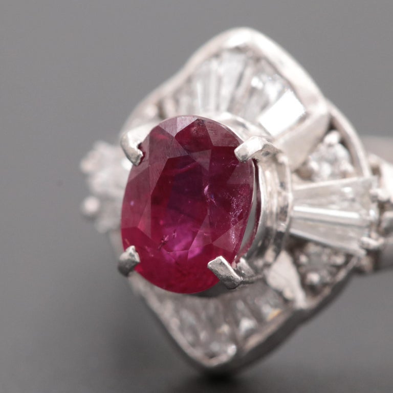 Customizable Antique Ruby Diamond Engagement Ring, Victorian Ruby and ...