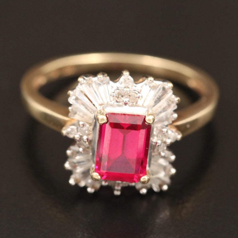 Customizable Antique Ruby Engagement Ring, Ruby Wedding Ring, 18K Gold ...