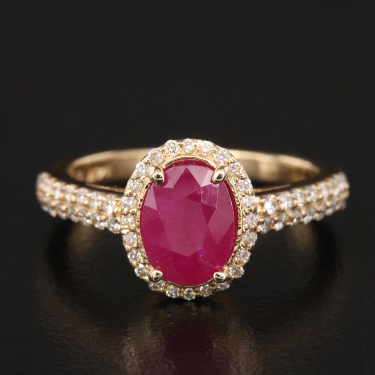 Customizable Antique Ruby Engagement Ring Ruby Wedding Ring 18k Gold