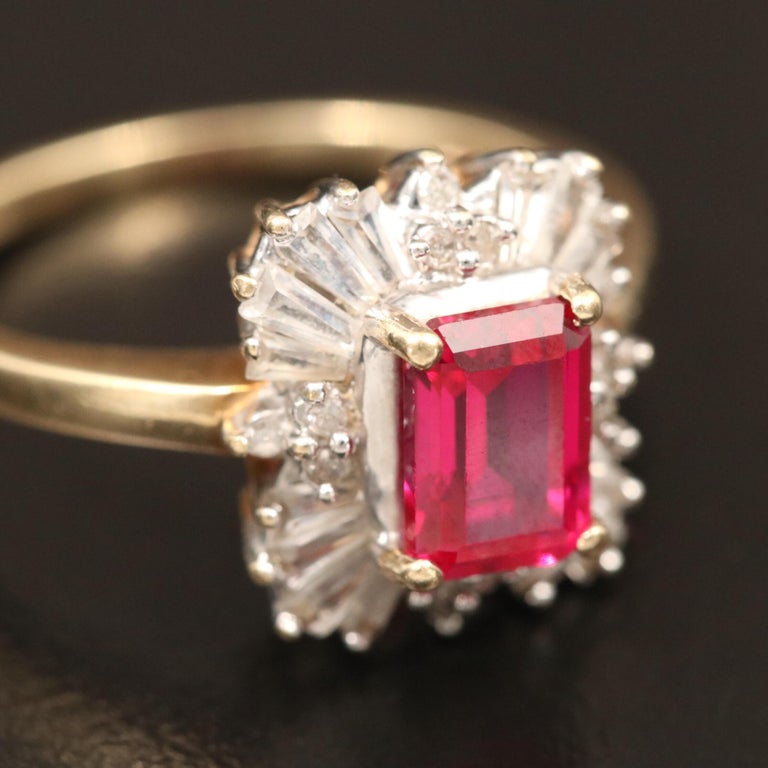 Customizable Antique Ruby Engagement Ring, Ruby Wedding Ring, 18K Gold ...