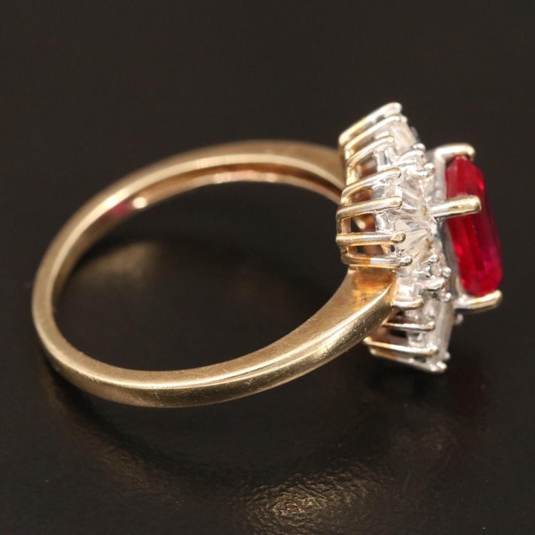 Customizable Antique Ruby Engagement Ring, Ruby Wedding Ring, 18K Gold ...