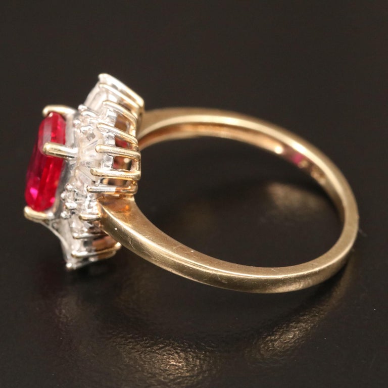 Customizable Antique Ruby Engagement Ring, Ruby Wedding Ring, 18K Gold ...