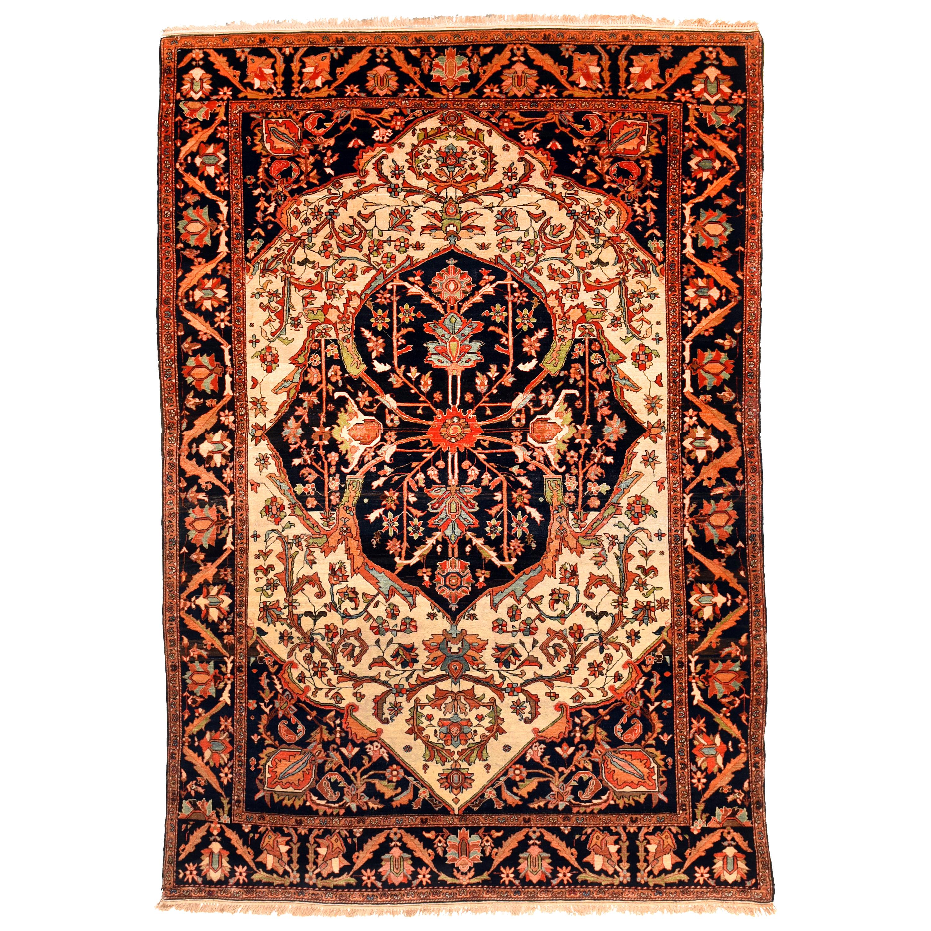 Antique Persian Farahan Rug at 1stDibs