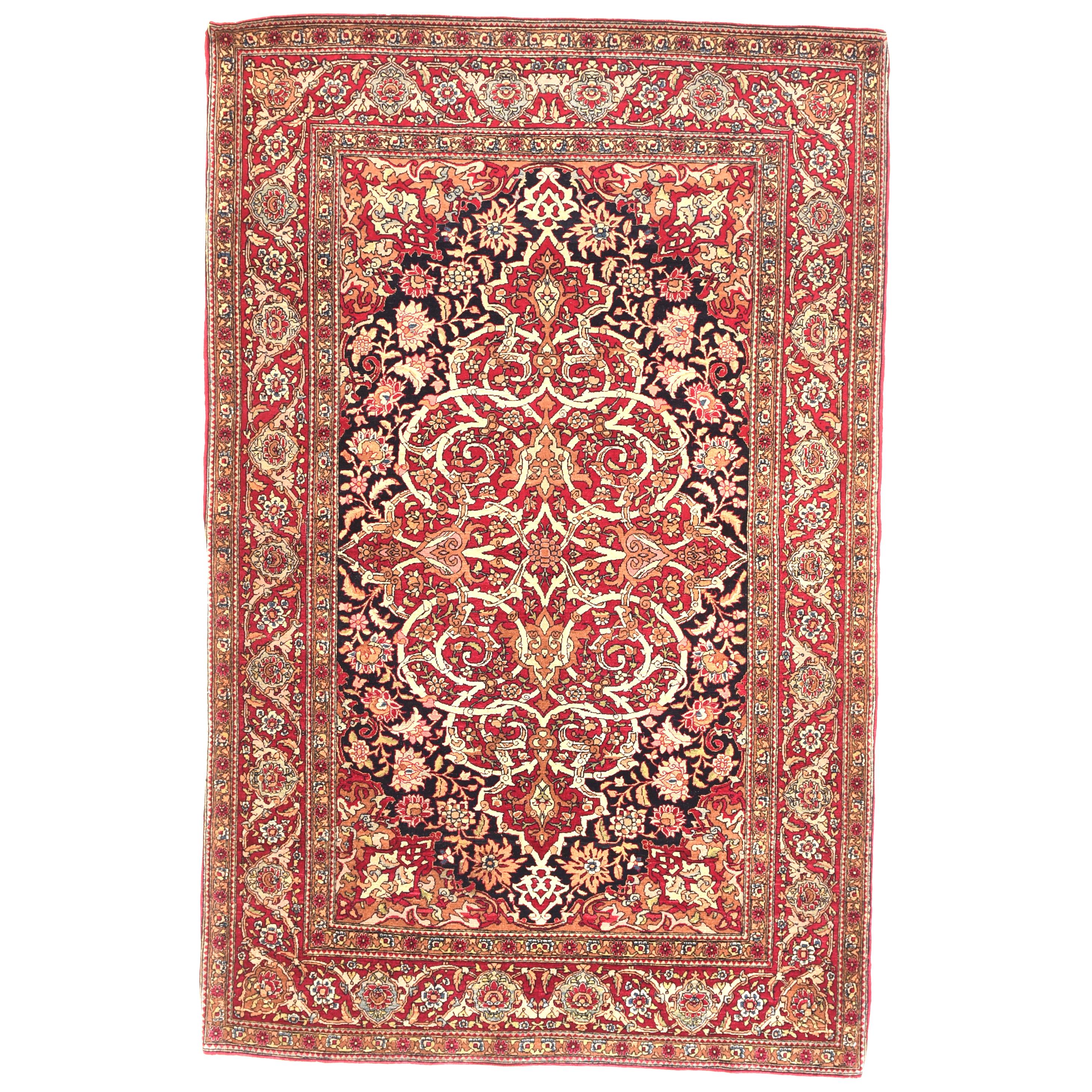 Antique Persian Tehran Area Rug For Sale at 1stDibs