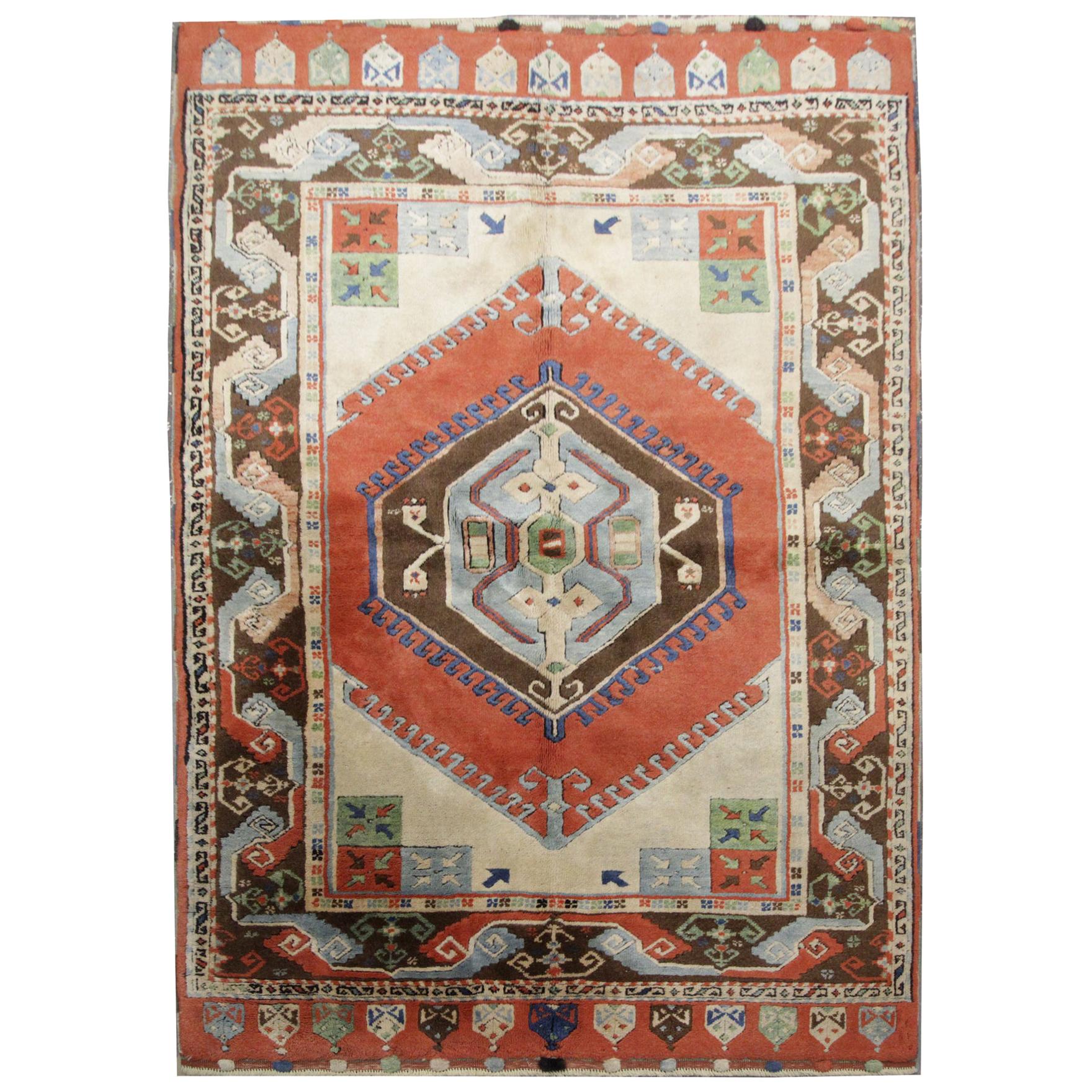 Antique Rugs Yellow Turkish Rug Handmade Carpet, Oriental Rug Living ...